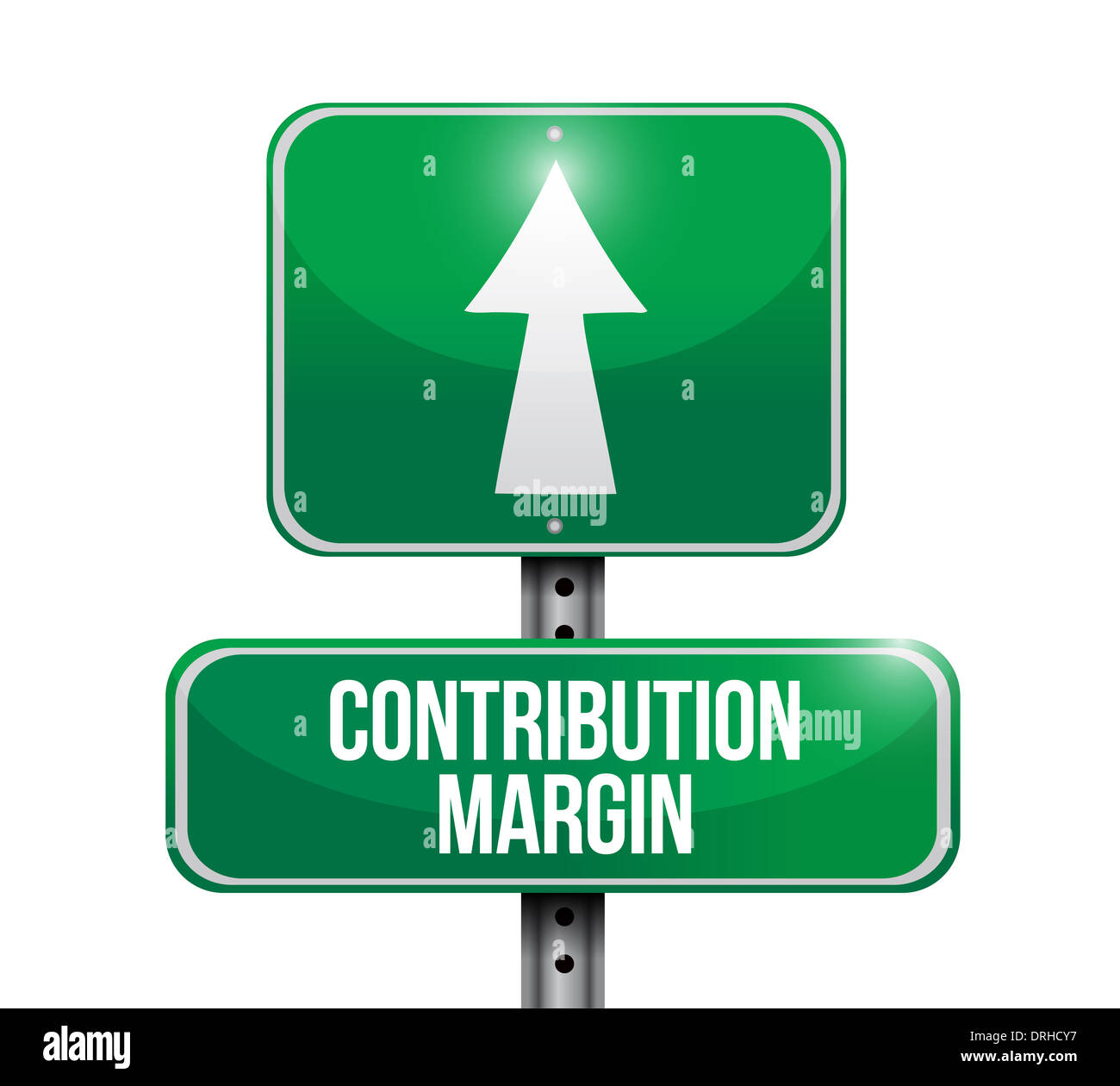 contribution margin road sign illustrations design over white Stock ...