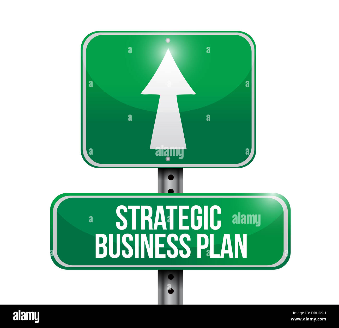 Strategic business plan road sign illustration Stock Photo - Alamy