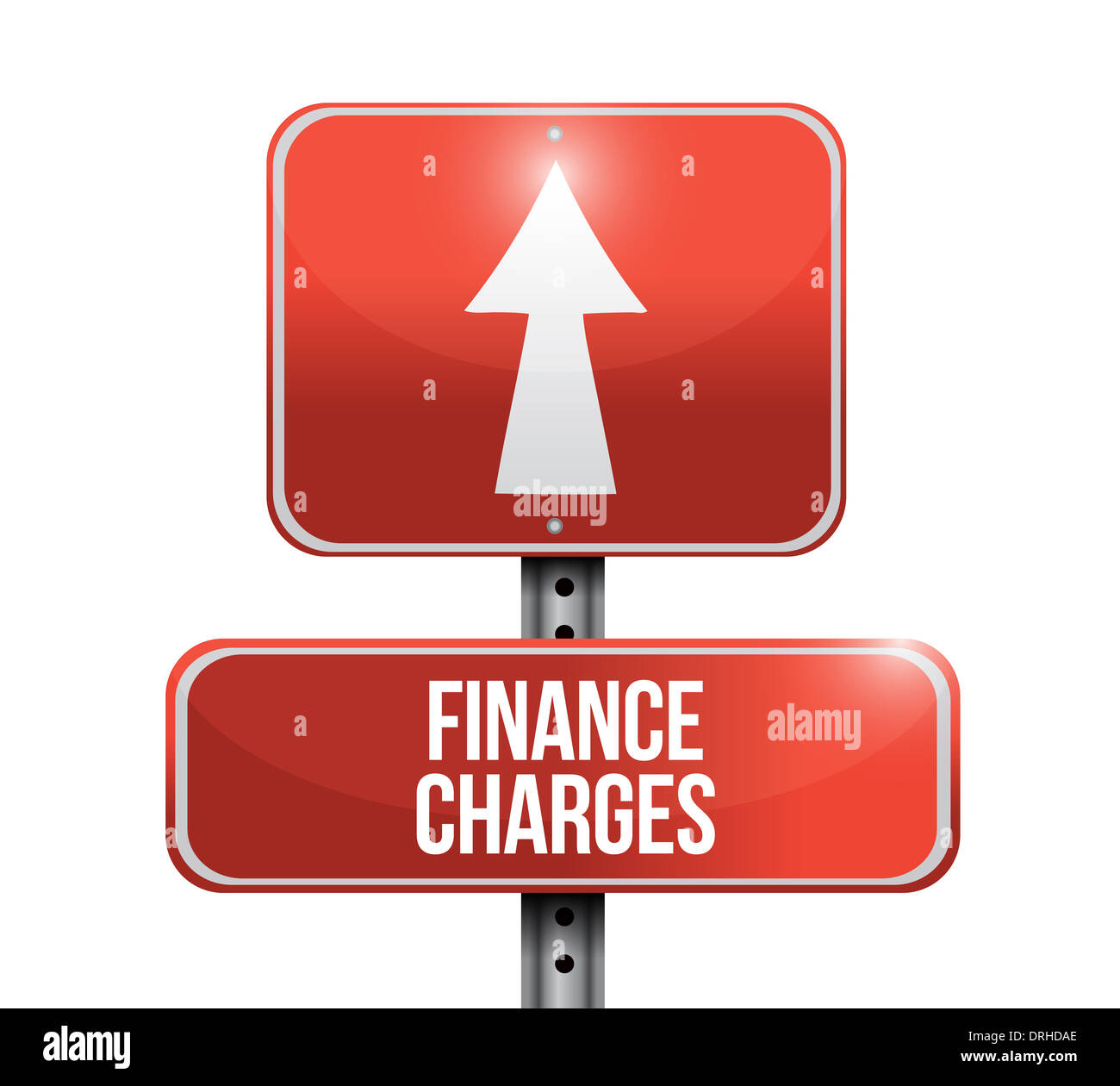 finance charges road sign illustration design over a white background ...
