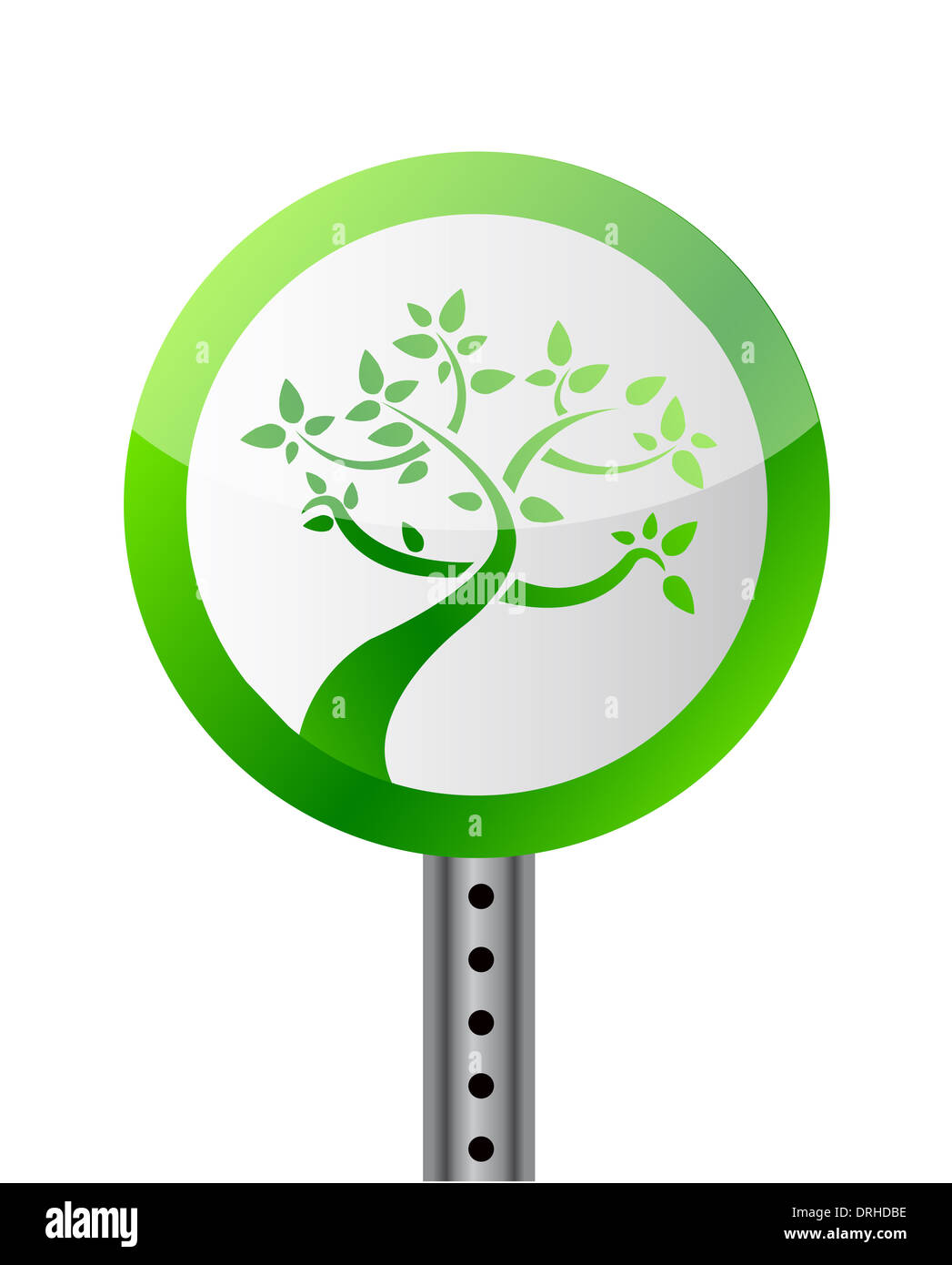 tree road sign illustration design over a white background Stock Photo ...