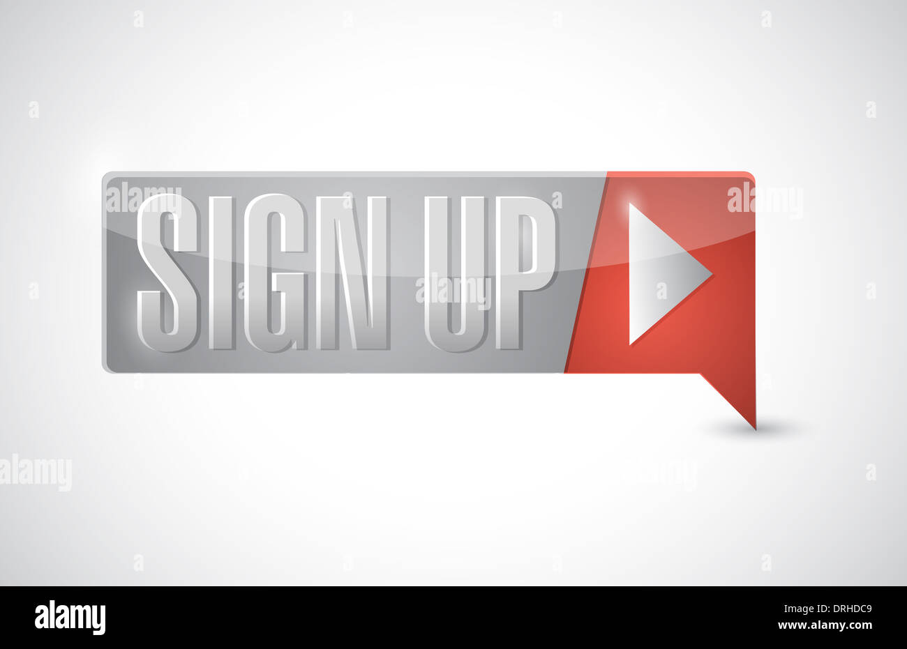 sign up button illustration design over a white background Stock Photo ...