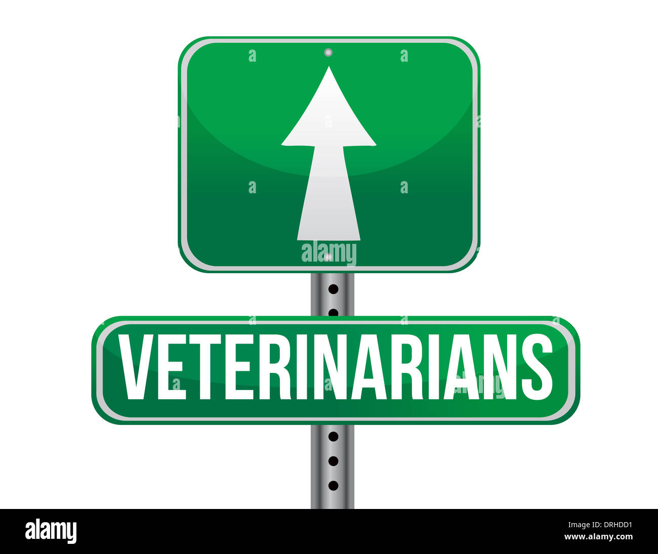 veterinarians road sign illustration design over a white background ...