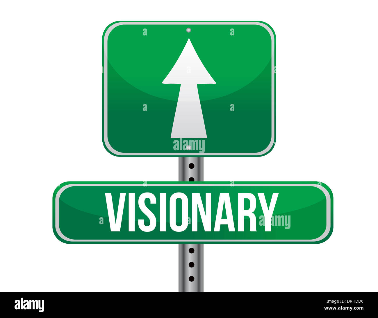 Visionary road sign illustration design Stock Photo - Alamy
