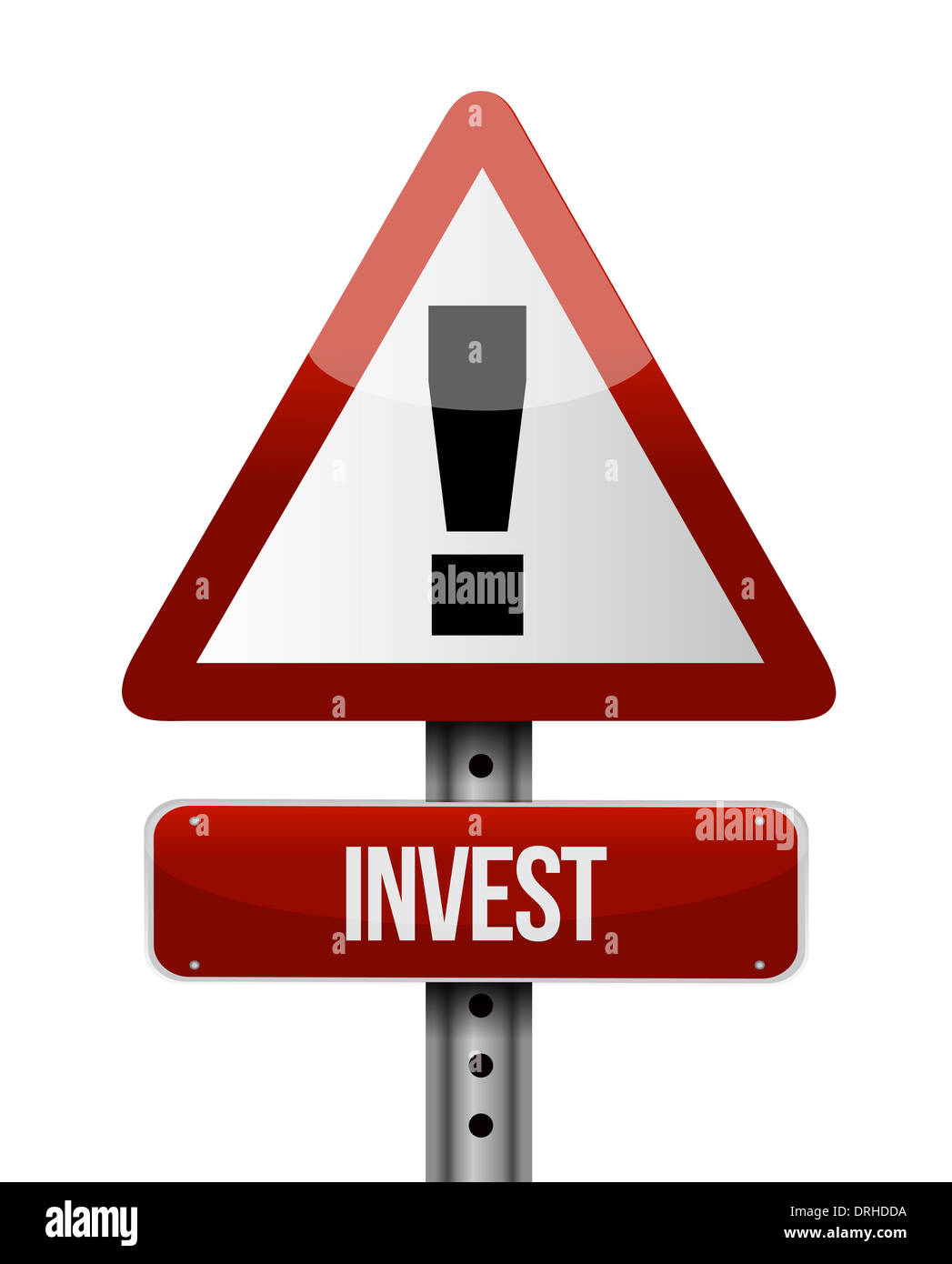 invest road sign illustration design over a white background Stock ...
