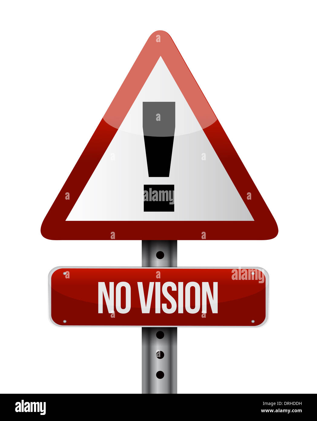no vision road sign illustration design over a white background Stock ...