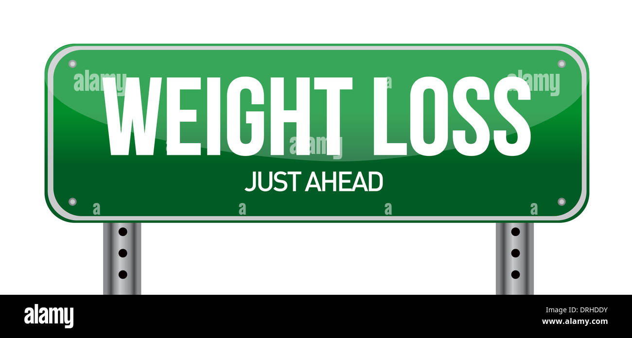 weight loss road sign illustration design over a white background Stock ...