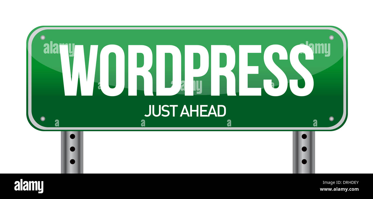 Wordpress road sign illustration Stock Photo - Alamy