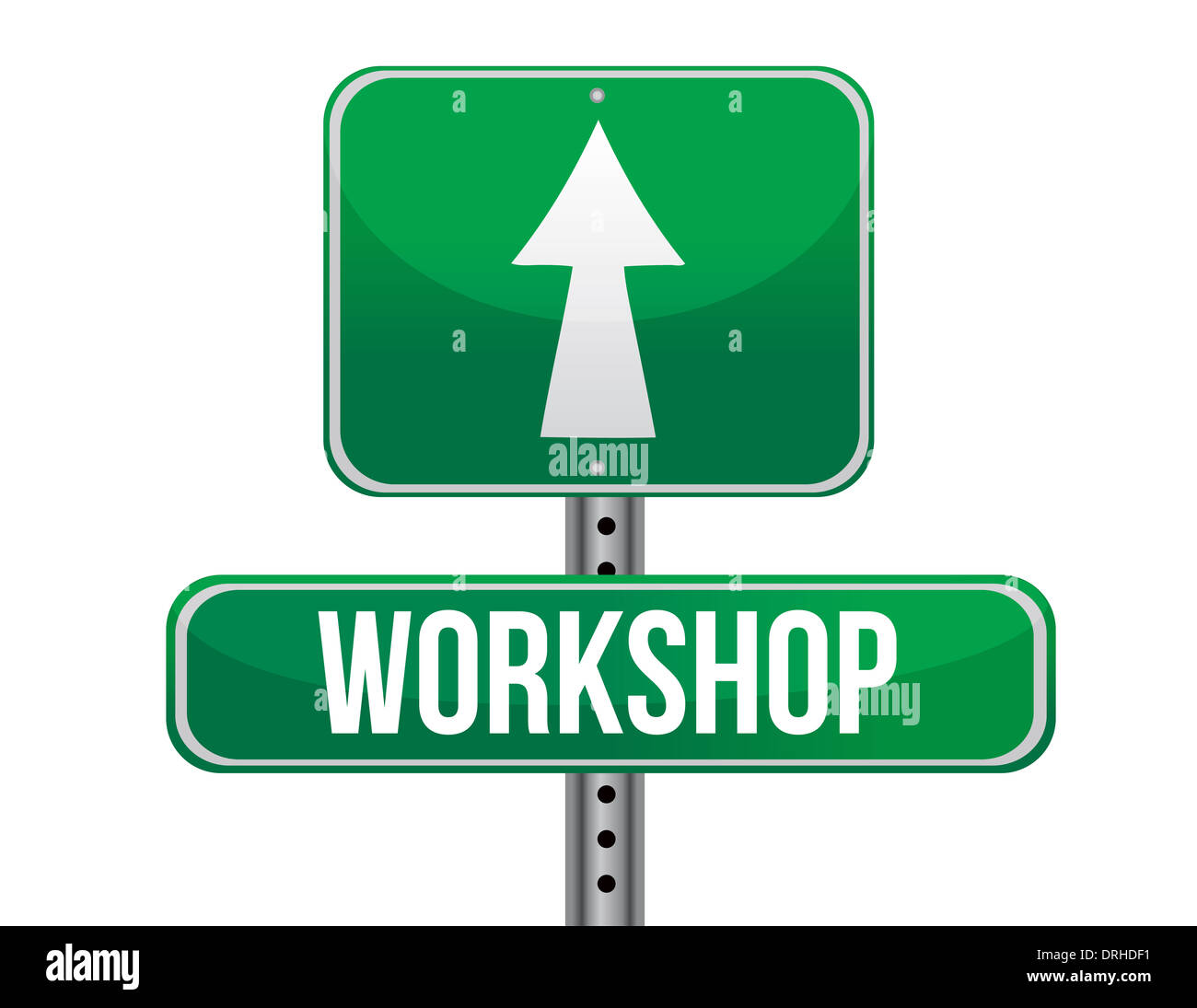 Workshop road sign Stock Photo - Alamy