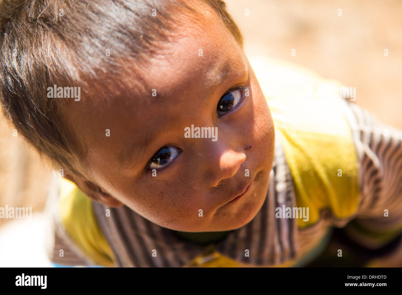 Young Nepalese boy in the hills above Kathmandu, Nepal Stock Photo - Alamy