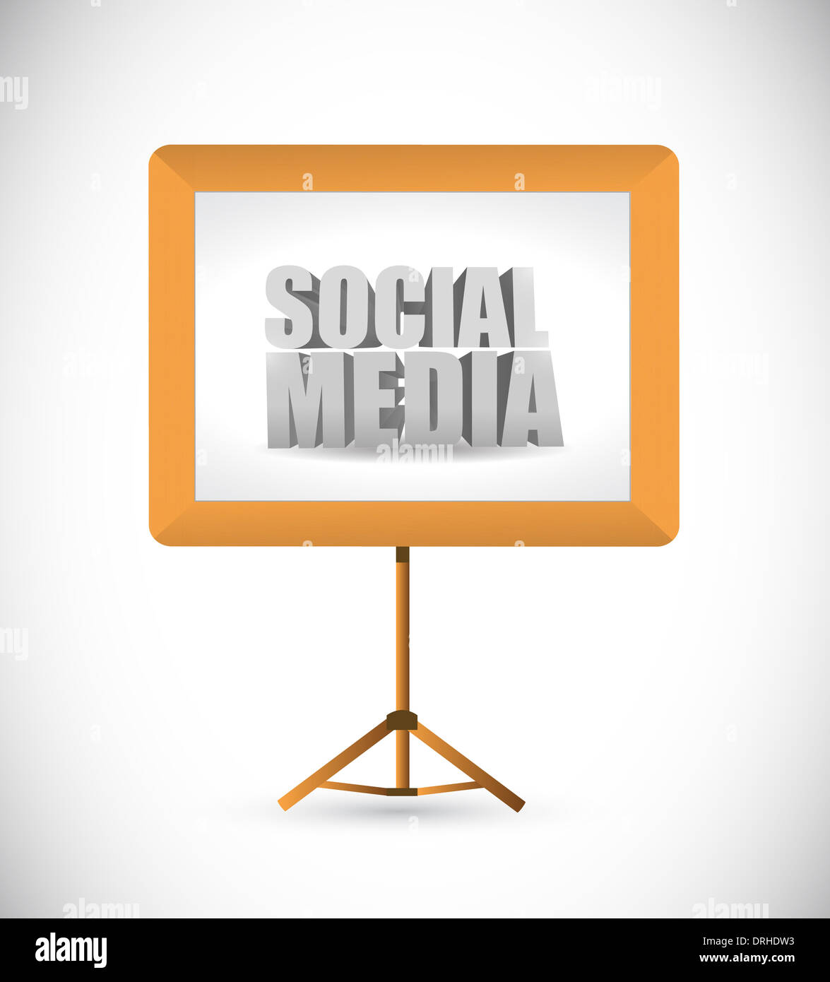 social media sign on a white board. illustration design Stock Photo - Alamy