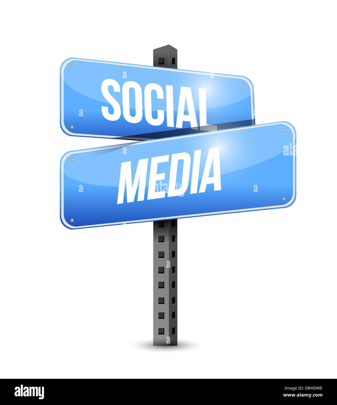 social media road sign illustration design over a white background ...