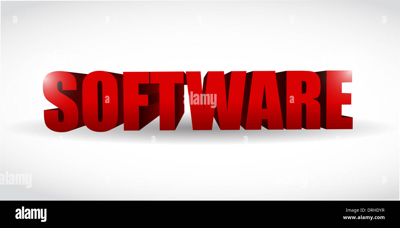 software d text illustration design over a white background Stock Photo ...