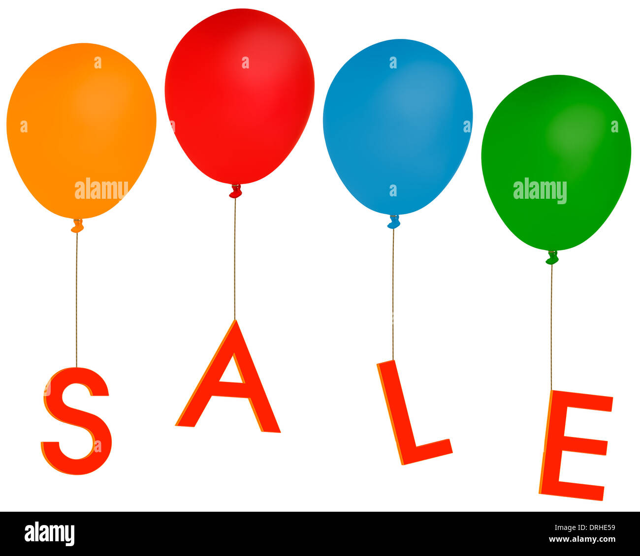 Real balloon with SALE advert Stock Photo - Alamy