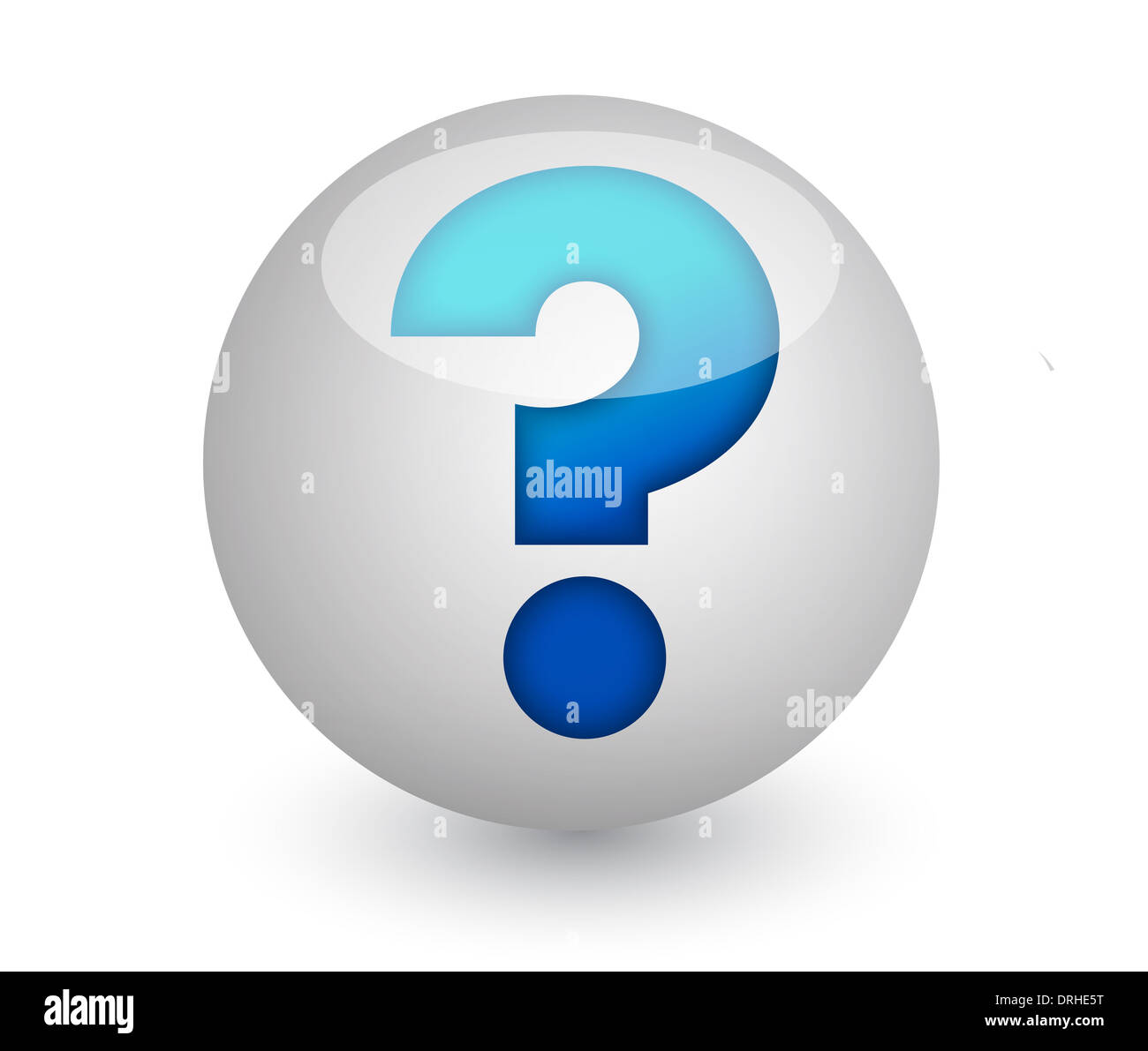 sphere with a question mark inside illustration design Stock Photo - Alamy