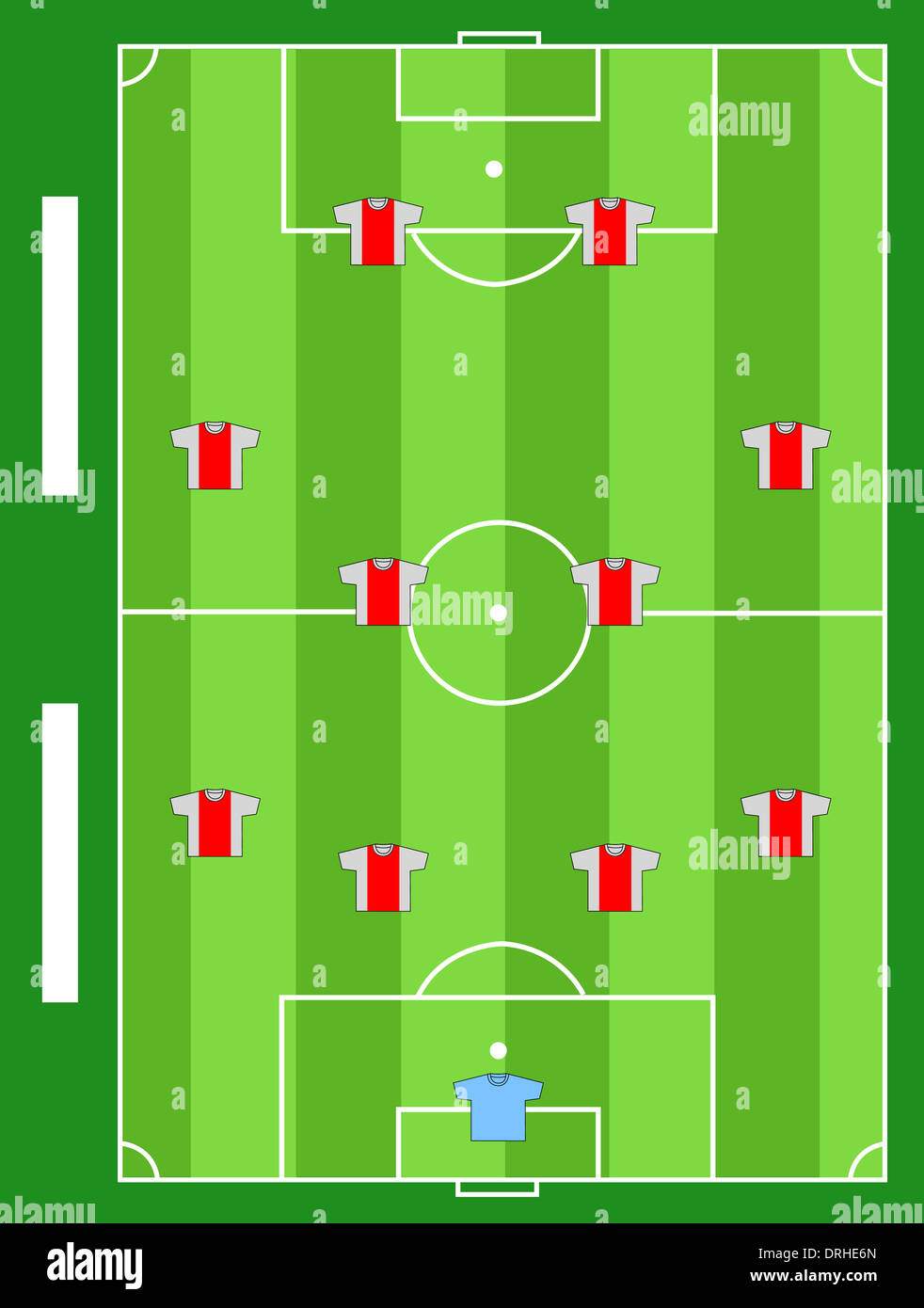 Soccer field team illustration design graphic board Stock Photo - Alamy