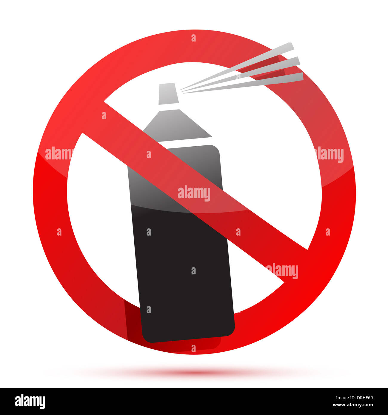 Warning sign vandalism graffiti Cut Out Stock Images & Pictures - Alamy