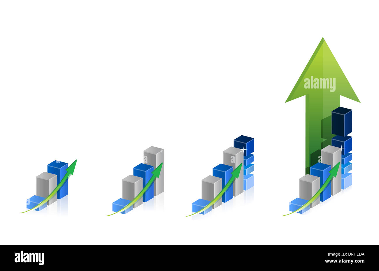 graph steps illustration design over a white background Stock Photo - Alamy