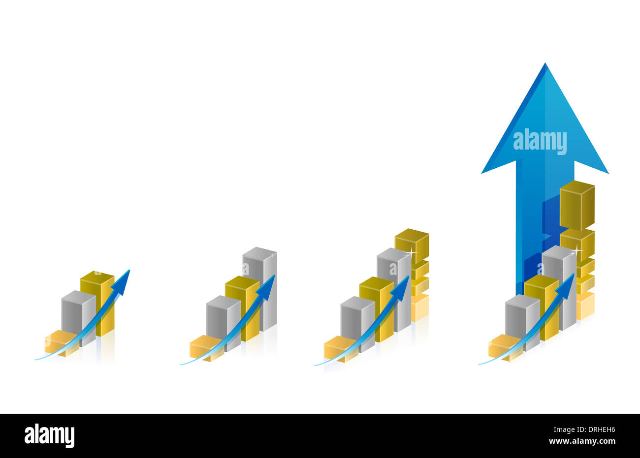 graph steps illustration design over a white background Stock Photo - Alamy