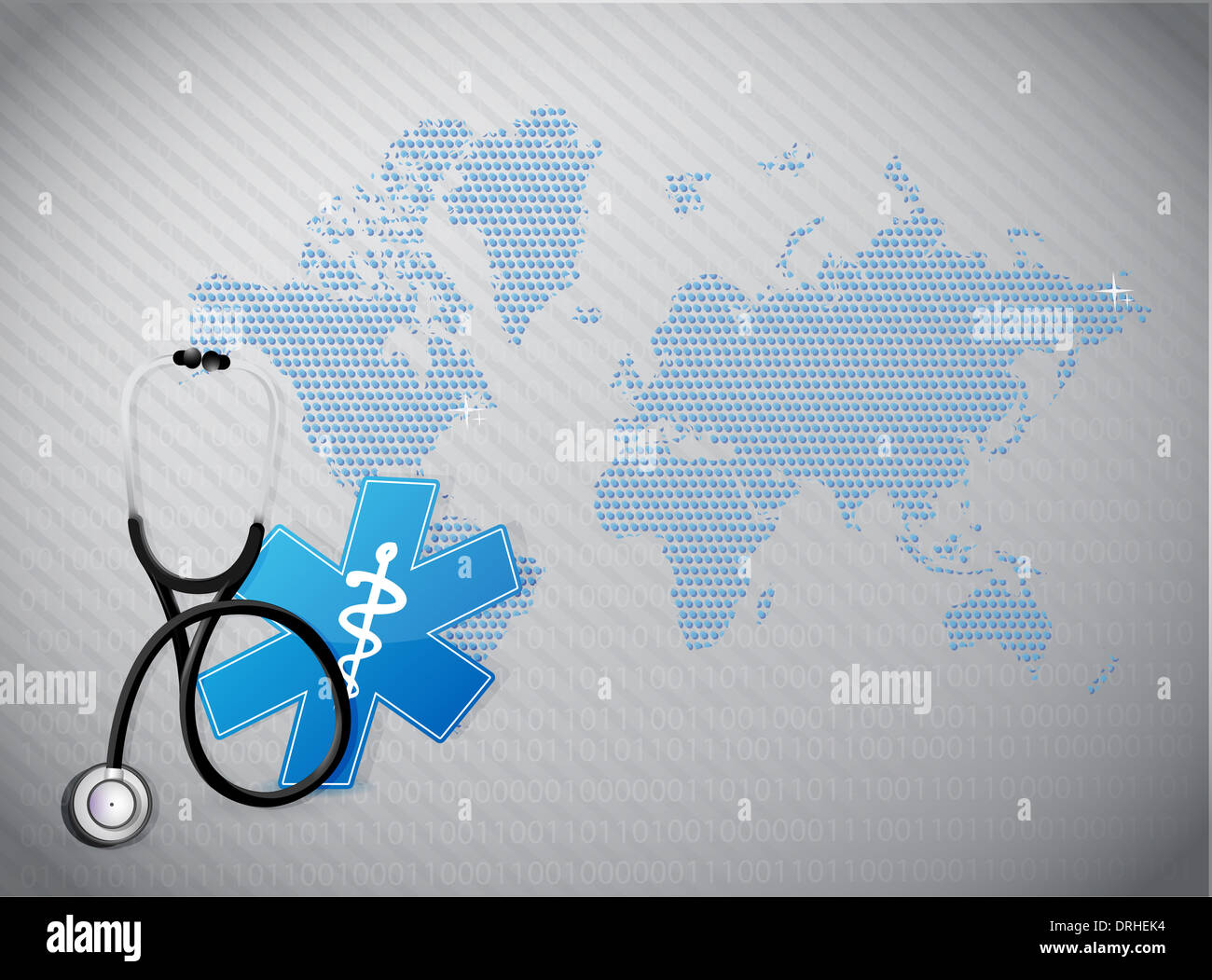 international health concept illustration design over a white ...