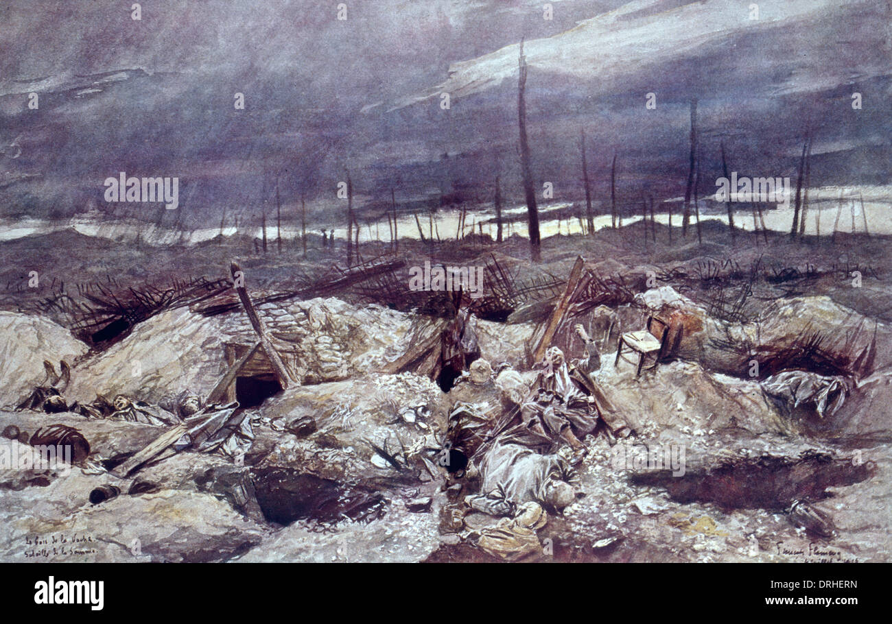 German trench, Somme, northern France, WW1 Stock Photo - Alamy