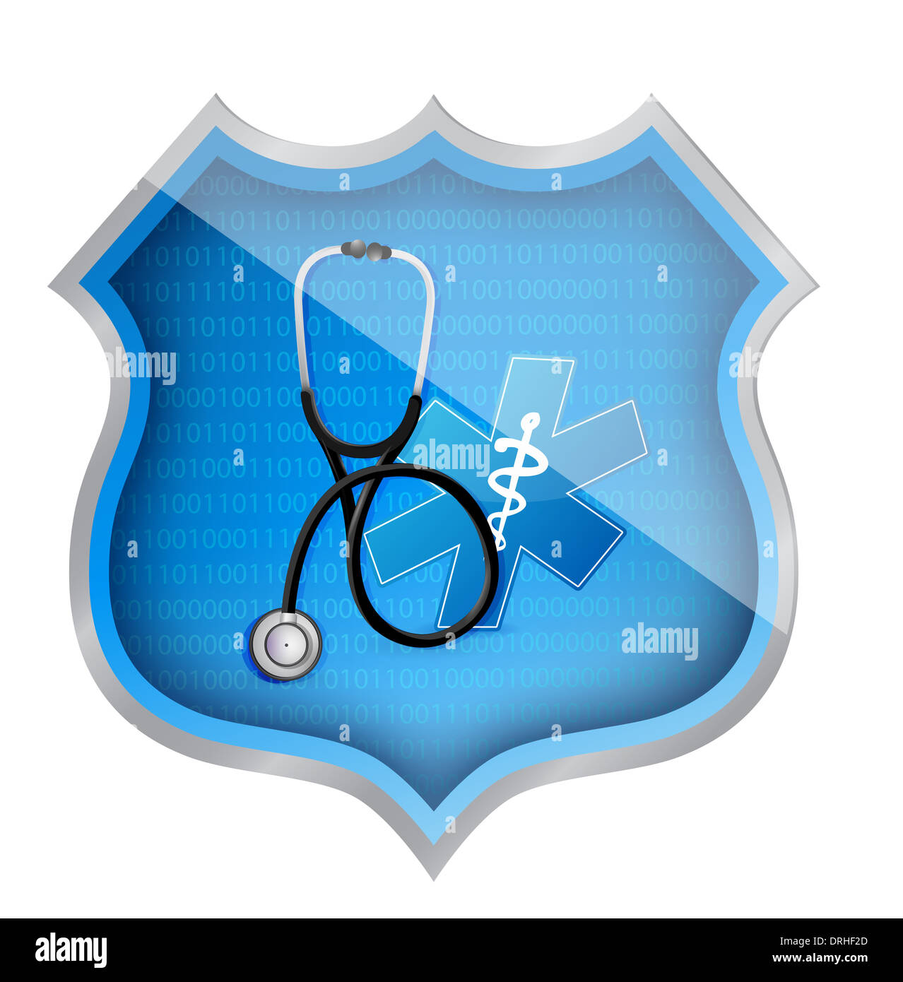 medical shield illustration design over a white background Stock Photo ...