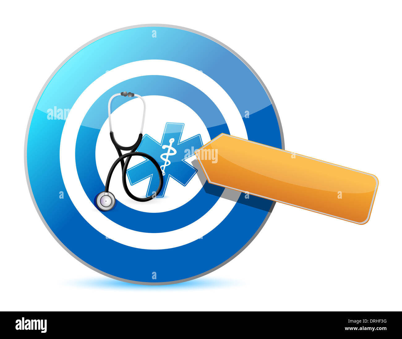 target good health concept with a Stethoscope illustration design over ...