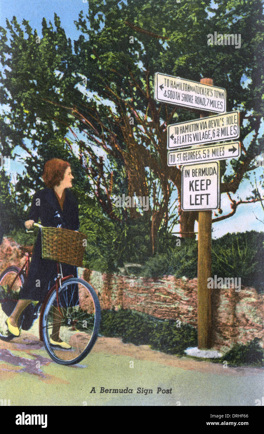 A Bermuda Sign post Stock Photo - Alamy