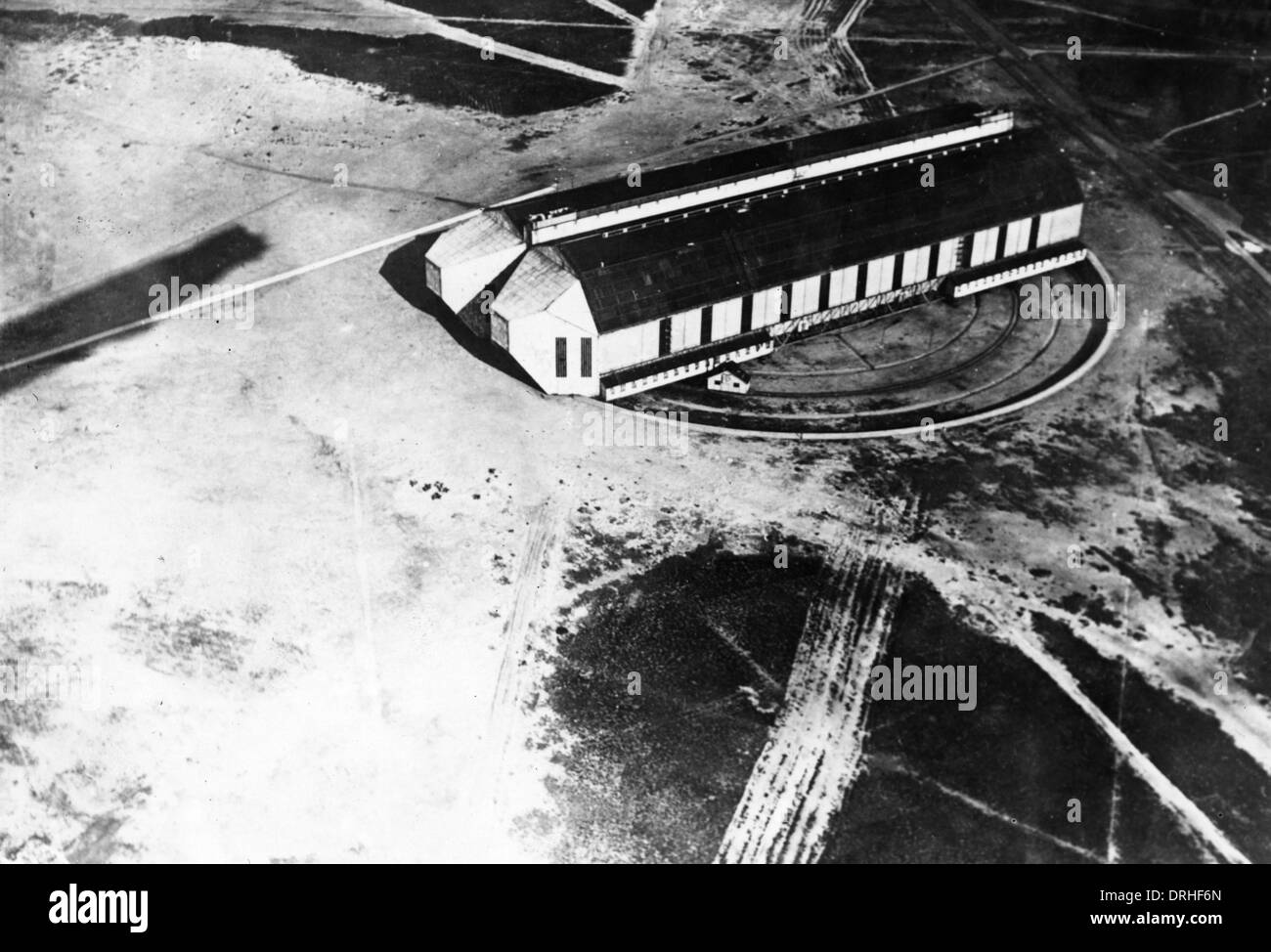 Zeppelin shed at Nordholz, aerial photograph during WW1 Stock Photo - Alamy