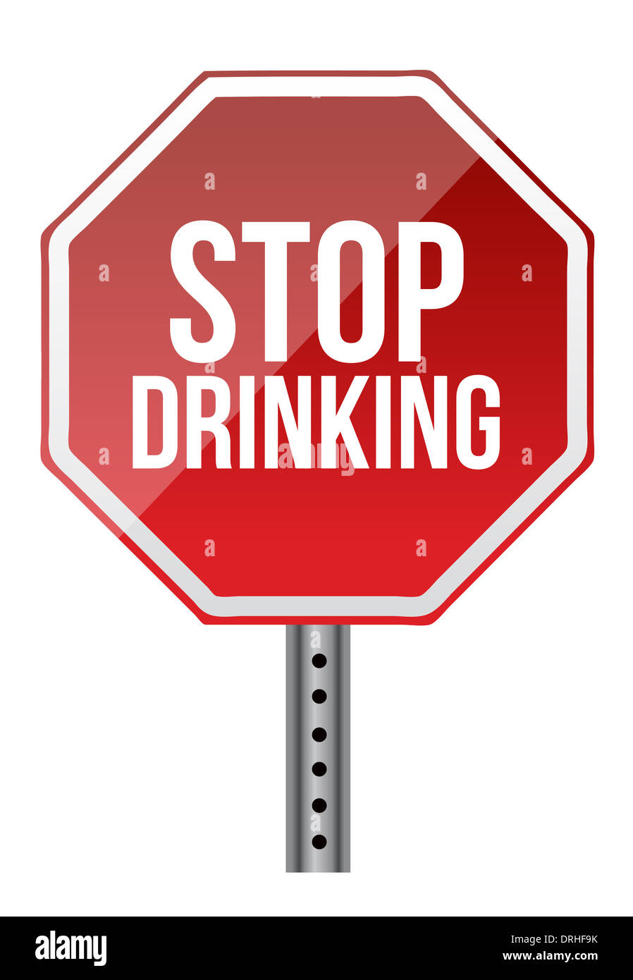 Stop drinking sign illustration design over a white background Stock ...