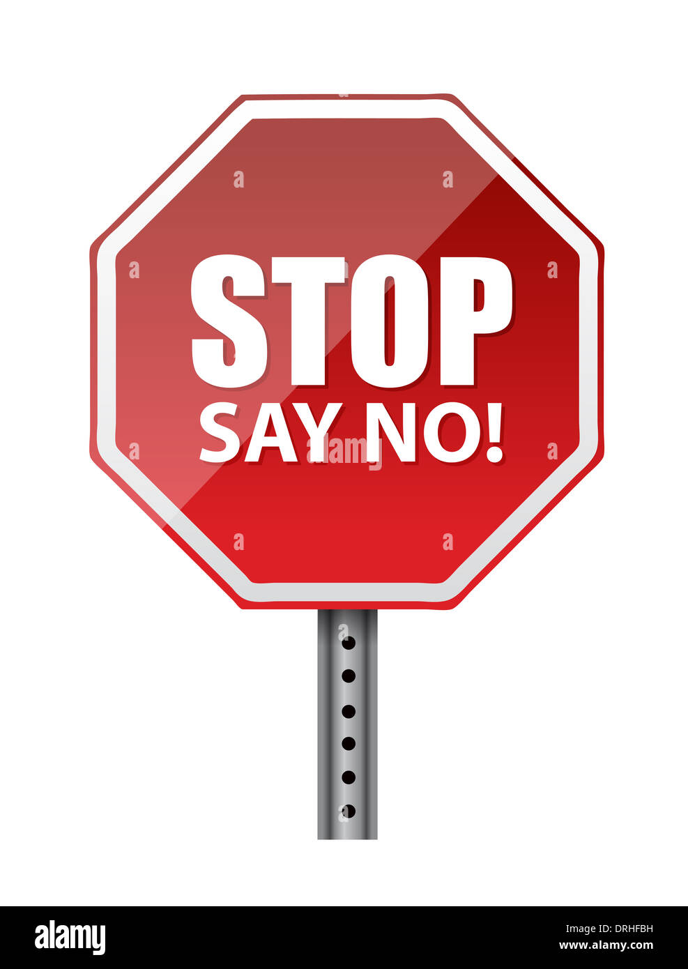 stop, say no. illustration design over a white background Stock Photo ...