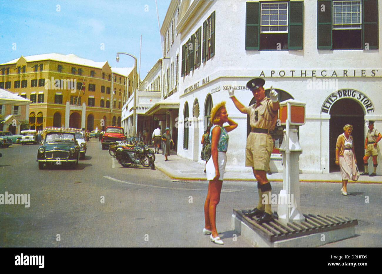 Traffic Policeman at Heyl's Corner, Hamilton, Bermuda Stock Photo - Alamy