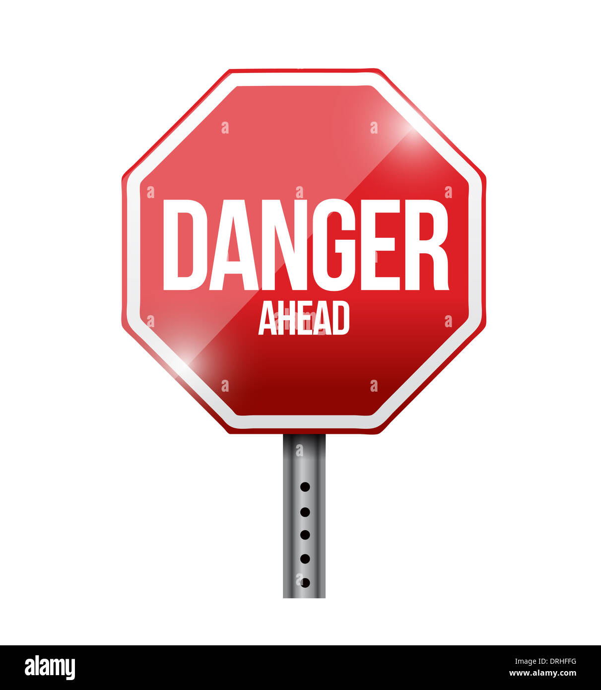 danger ahead road sign illustration design over a white background ...