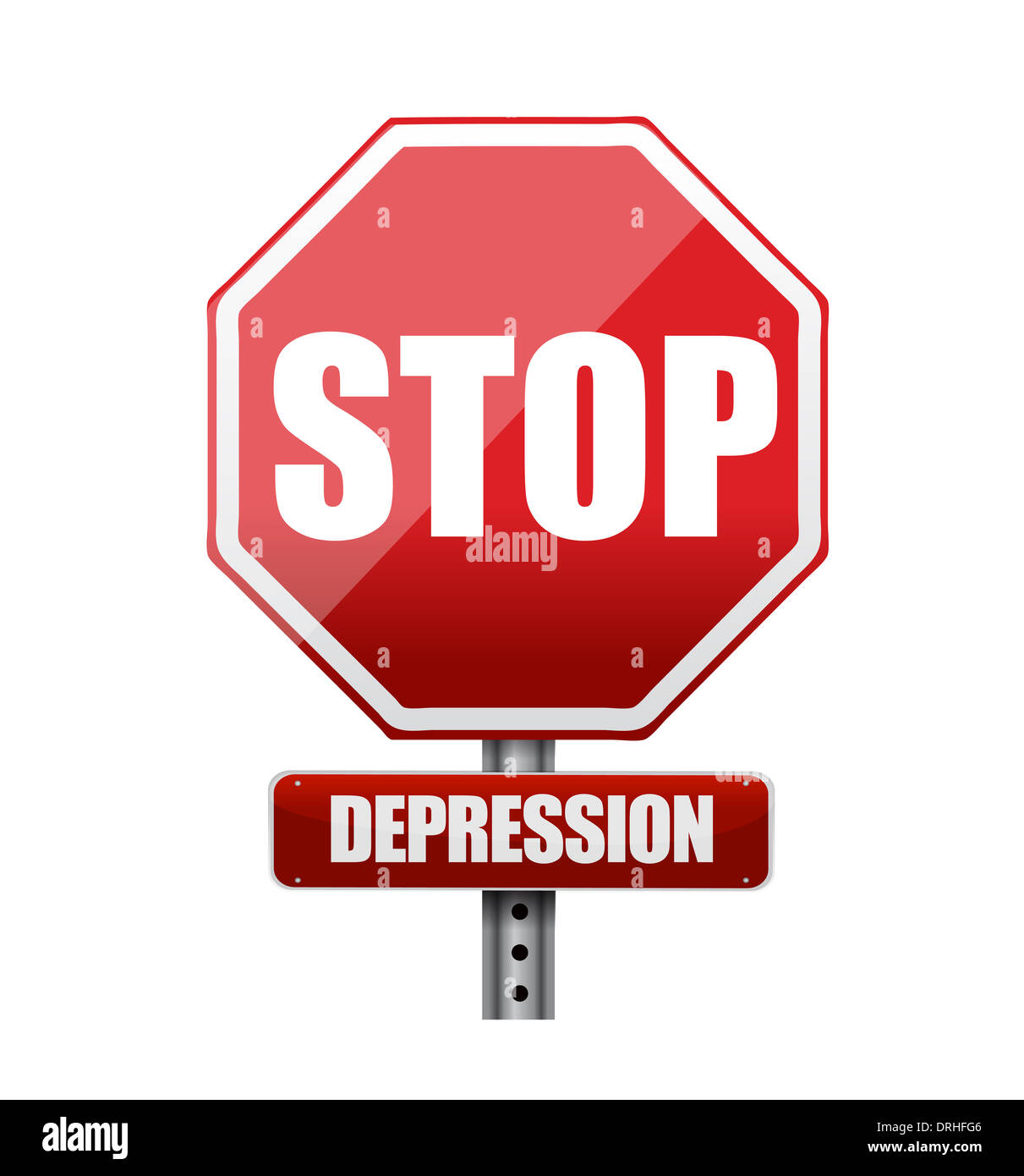 stop depression road sign illustration design over a white background ...