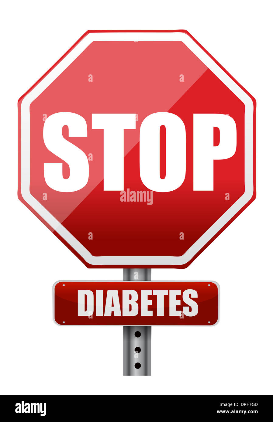 stop diabetes illustration design over a white background Stock Photo ...