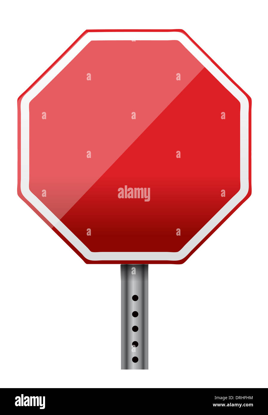 empty stop sign illustration design over white Stock Photo - Alamy