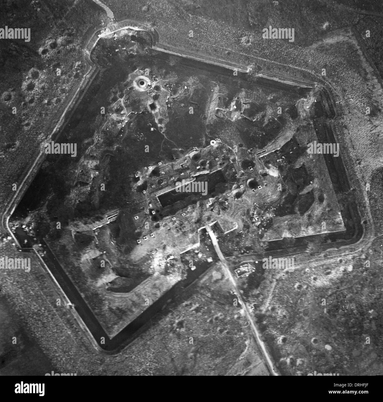 Aerial photograph of Maubeuge fortress, France, WW1 Stock Photo ...