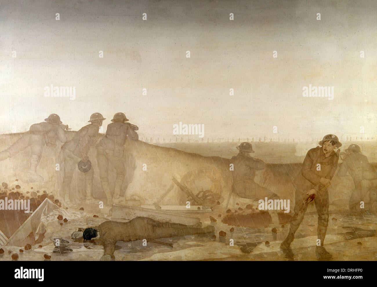 British trench after German attack, WW1 Stock Photo - Alamy