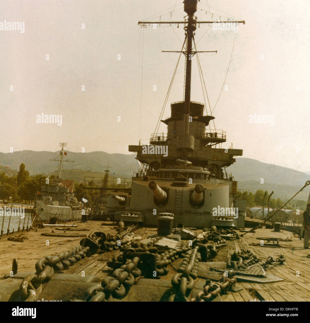 Deck of a German battleship Stock Photo - Alamy