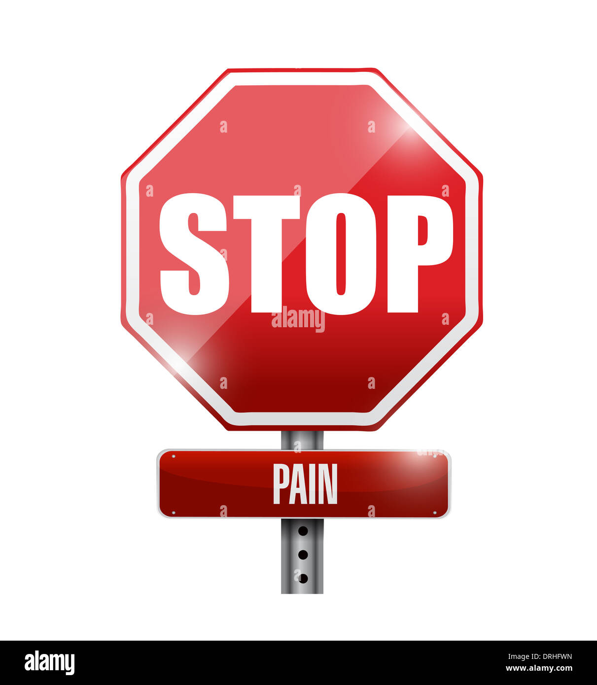 pain road sign illustration design over a white background Stock Photo ...