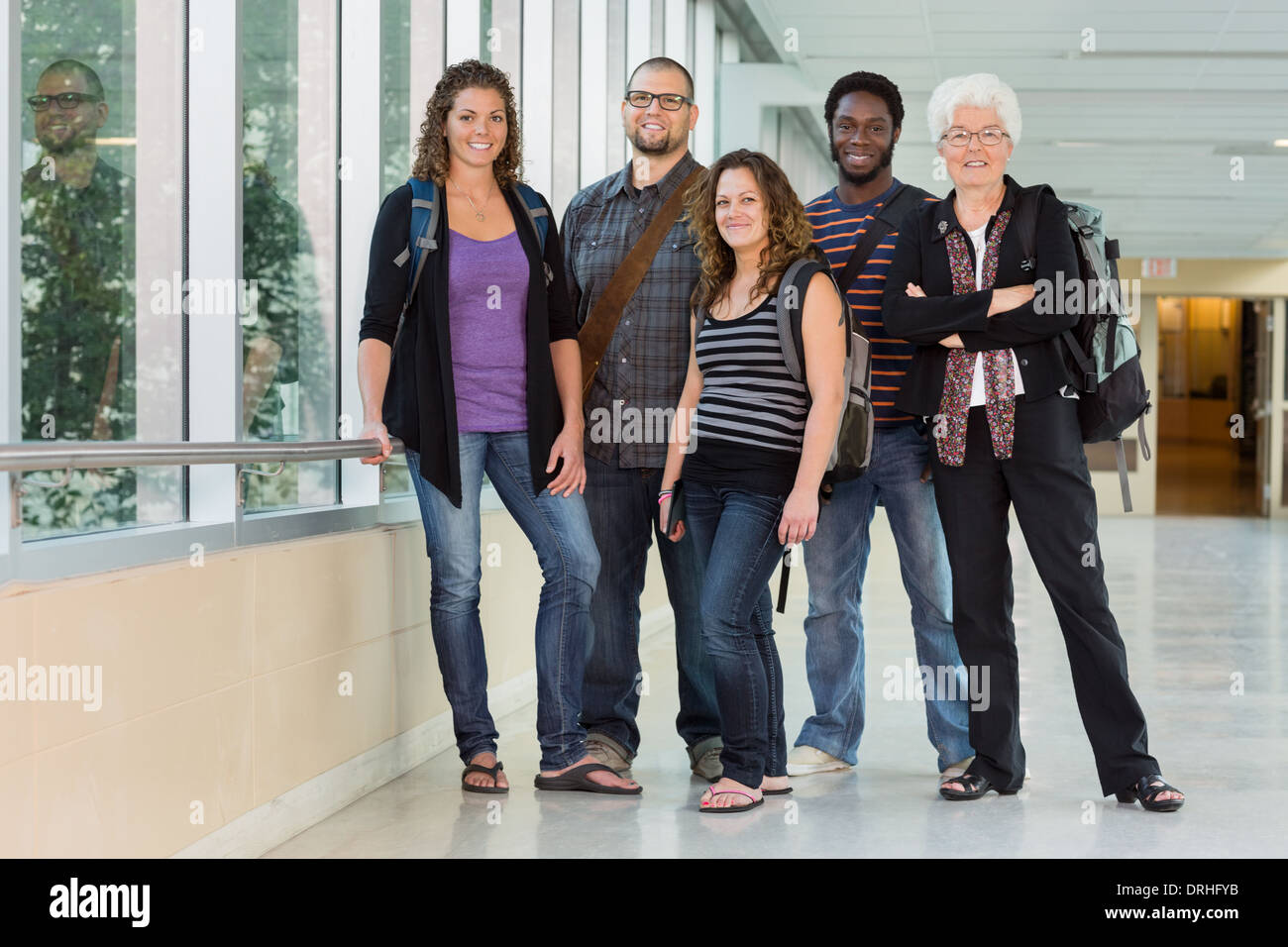 Portrait of Professor with Grad Students Stock Photo - Alamy
