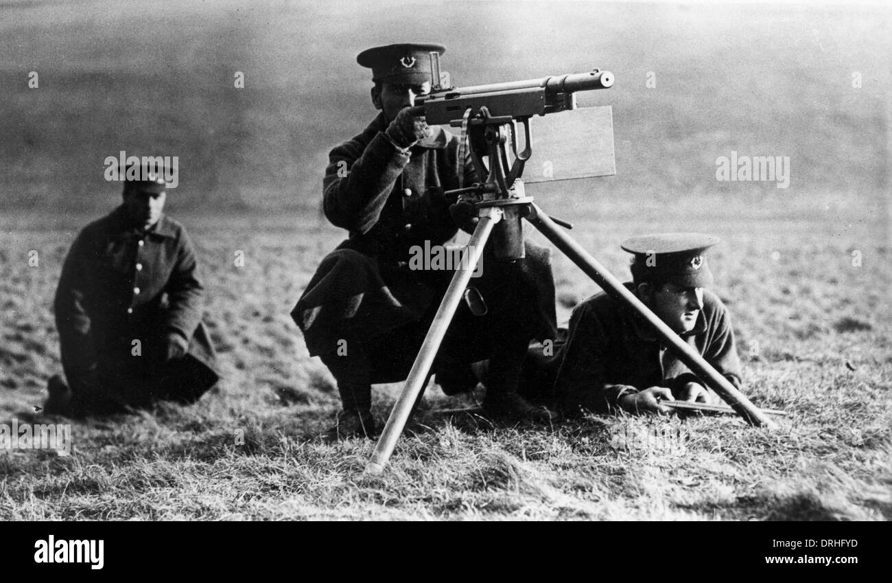Canadian machine gunners with a Colt M1895, WW1 Stock Photo - Alamy