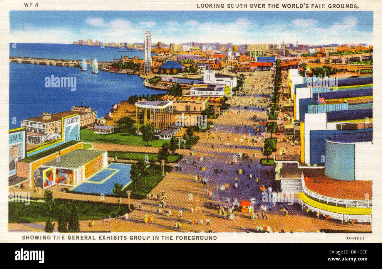 Chicago World Fair - The Site looking South Stock Photo - Alamy