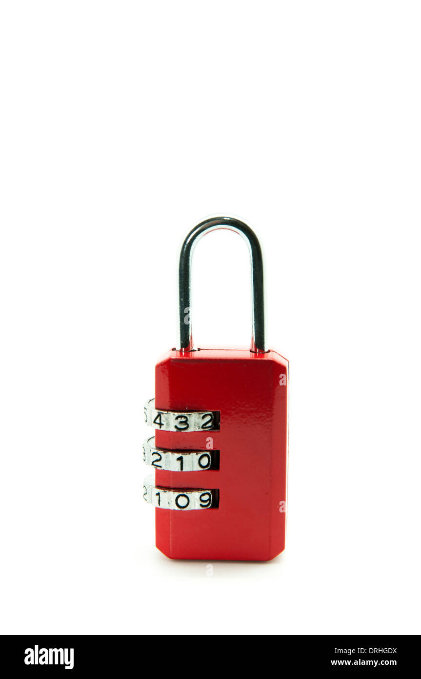 Numeric lock on a white background Stock Photo - Alamy