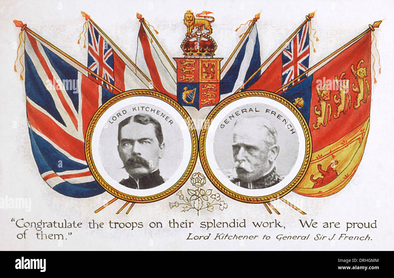 Congratulations from Lord Kitchener to Sir John French Stock Photo - Alamy