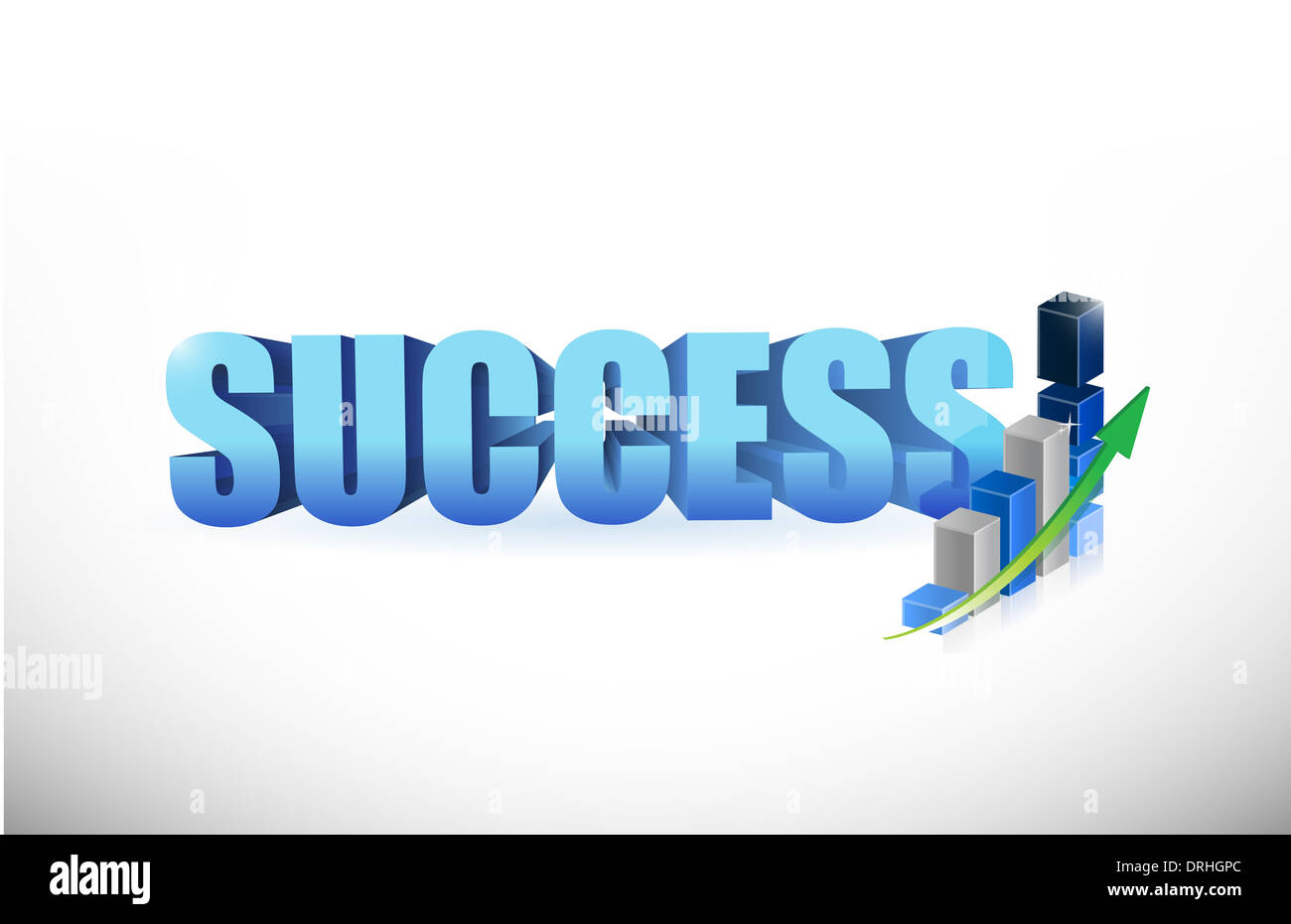 success Business graph and chart illustration design Stock Photo - Alamy