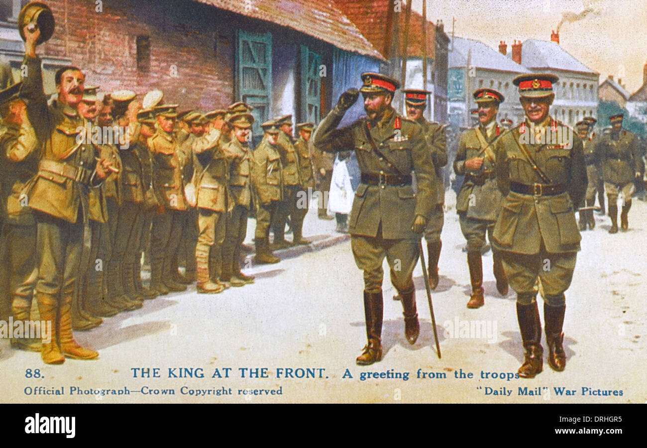 WWI - King George receives a greeting from the troops Stock Photo - Alamy