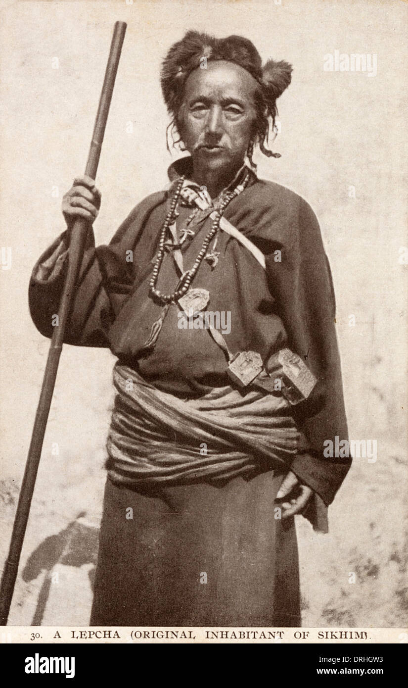 Man of the Lepcha or Rong people, Sikkim, India Stock Photo - Alamy