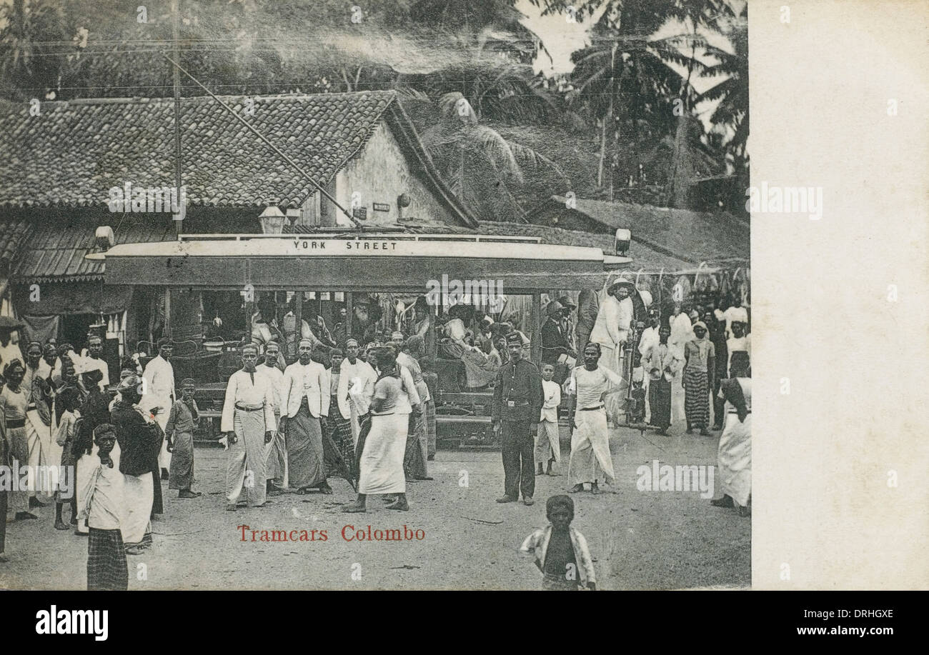 Ceylon (Sri Lanka) - Colombo - Tram Stock Photo - Alamy