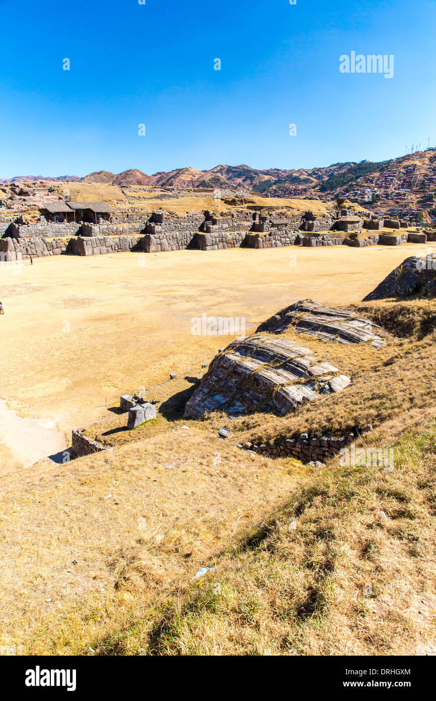 Inca Wall in SAQSAYWAMAN Peru South America. Example of polygonal ...
