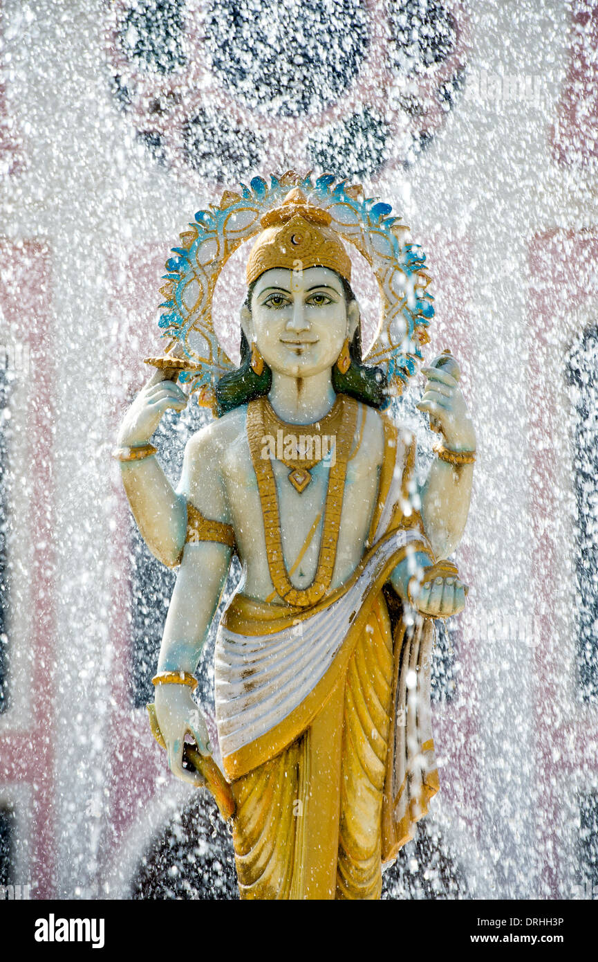 Dhanvantari Statue water fountain outside the Sathya Sai Baba Super ...